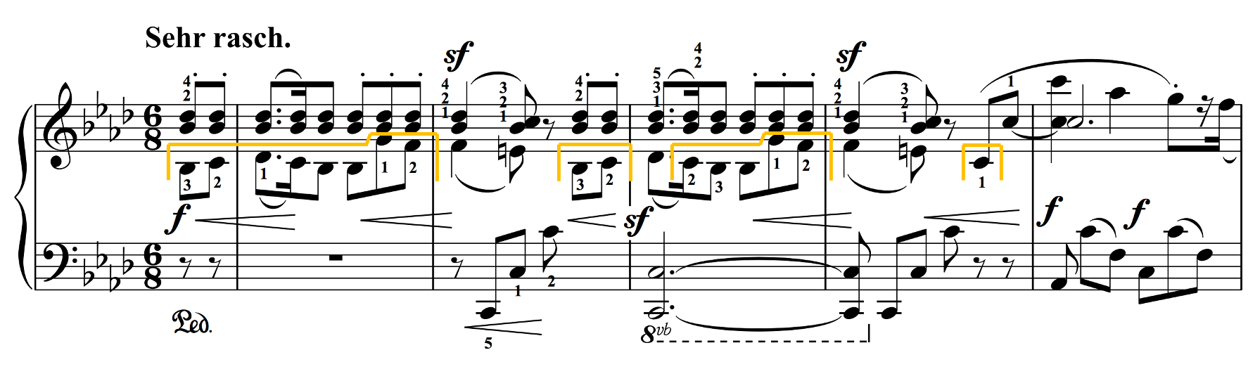 Piano fingerings for R. SCHUMANN | Fantasiestücke, Op. 12: II ...