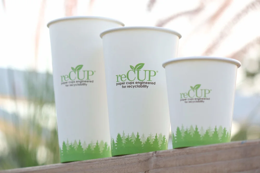 reCUP recyclable paper cups with EarthCoating by Smart Planet ...