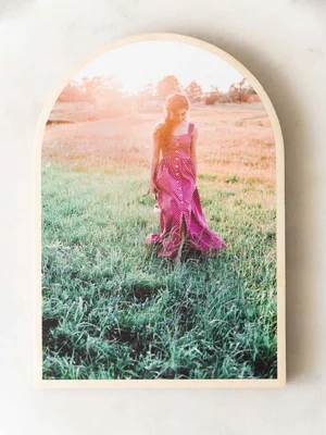 Large Arch Wood Photo Block Set