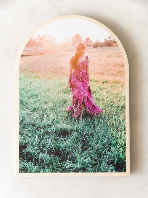 Large Arch Wood Photo Block Set