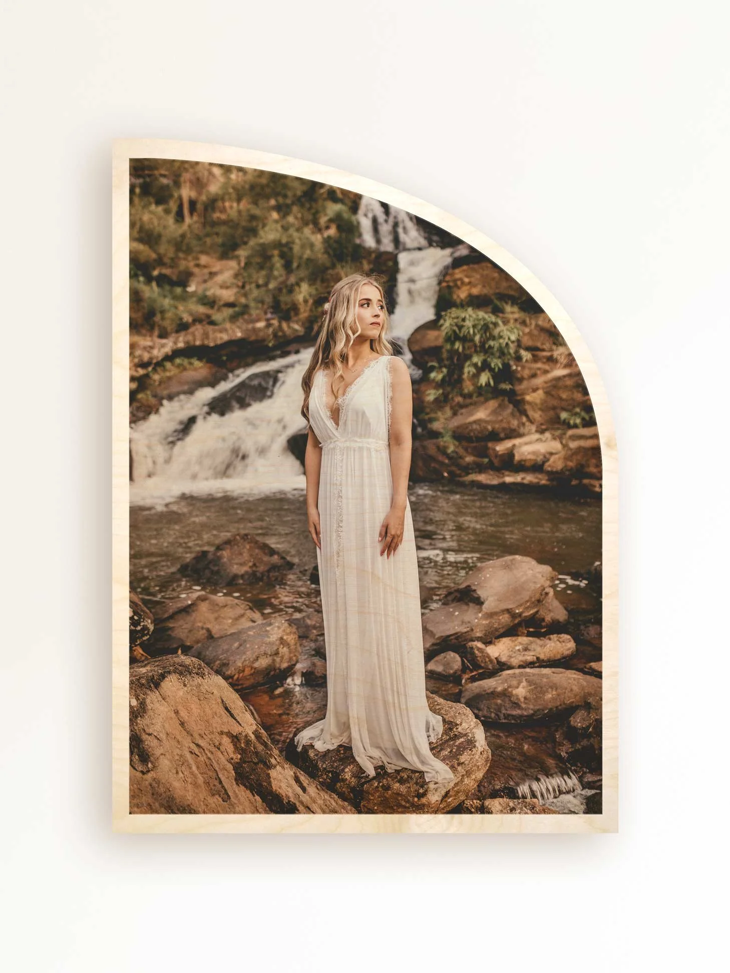 Large Arch Wood Photo Block Set