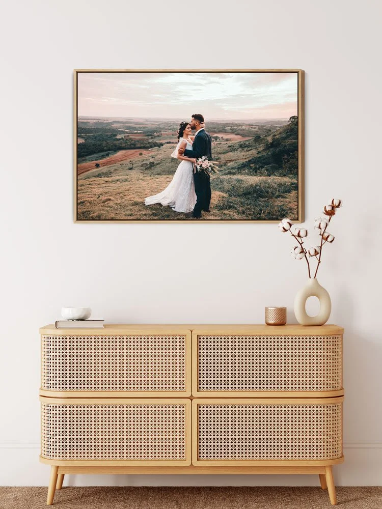 Framed Square Photo Block | Print On Wood Australia