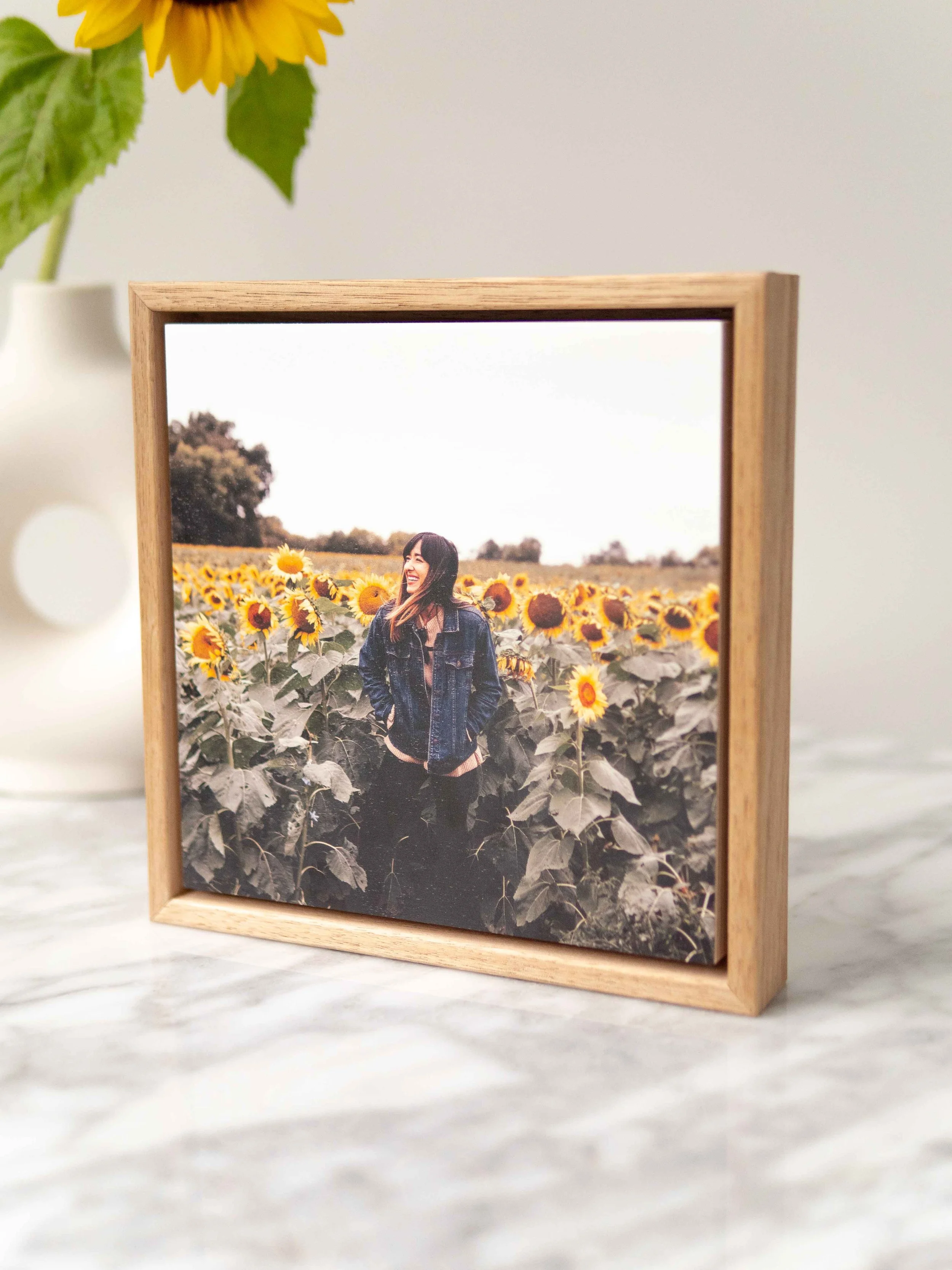 Square Wood Photo Block Giftset
