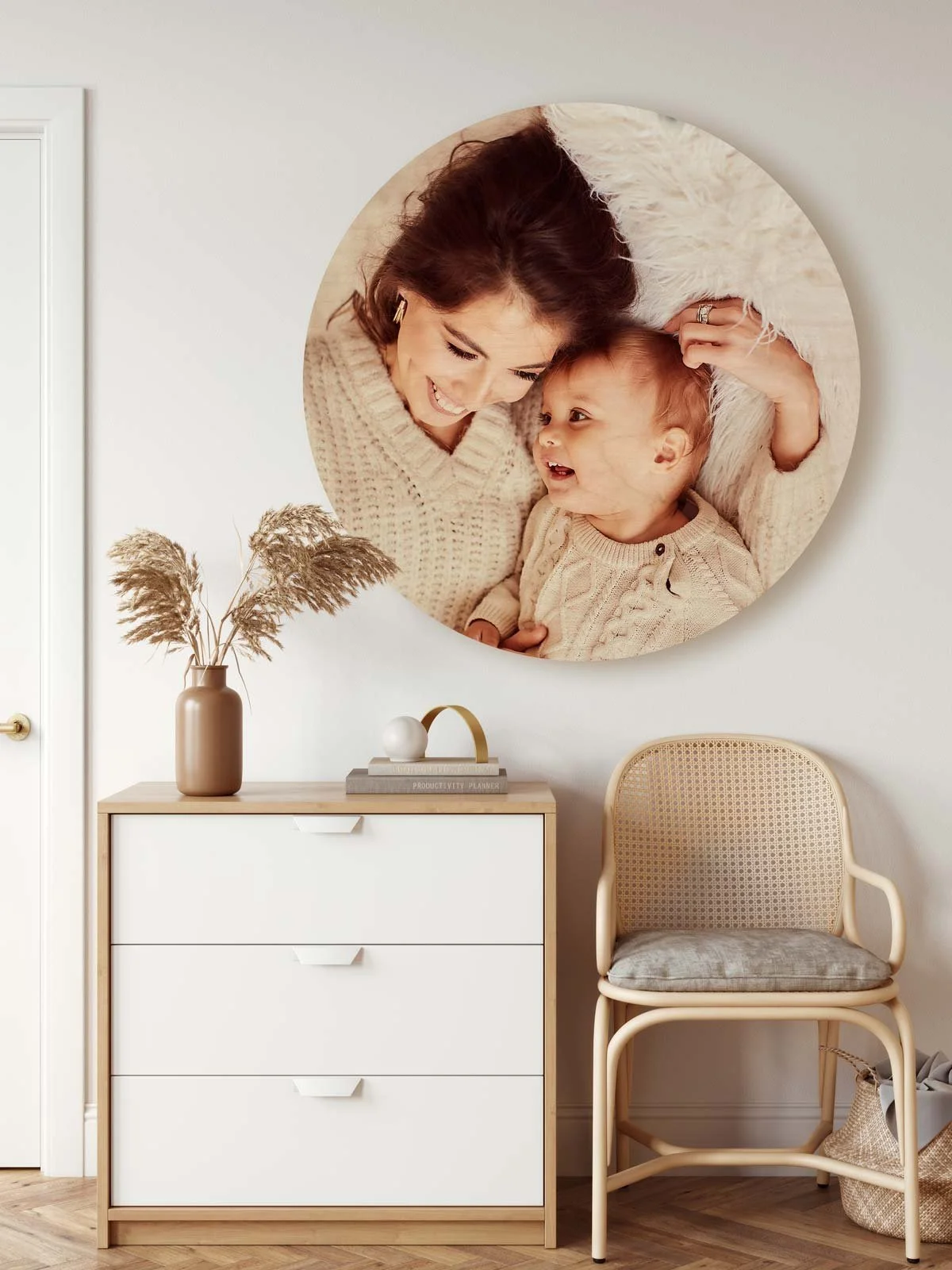 Large Circle Photo Block | Print On Wood Australia