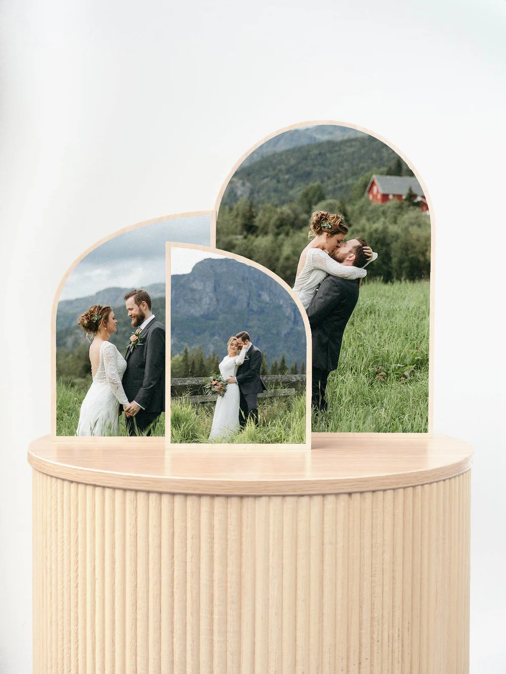 Large Arch Wood Photo Block Set