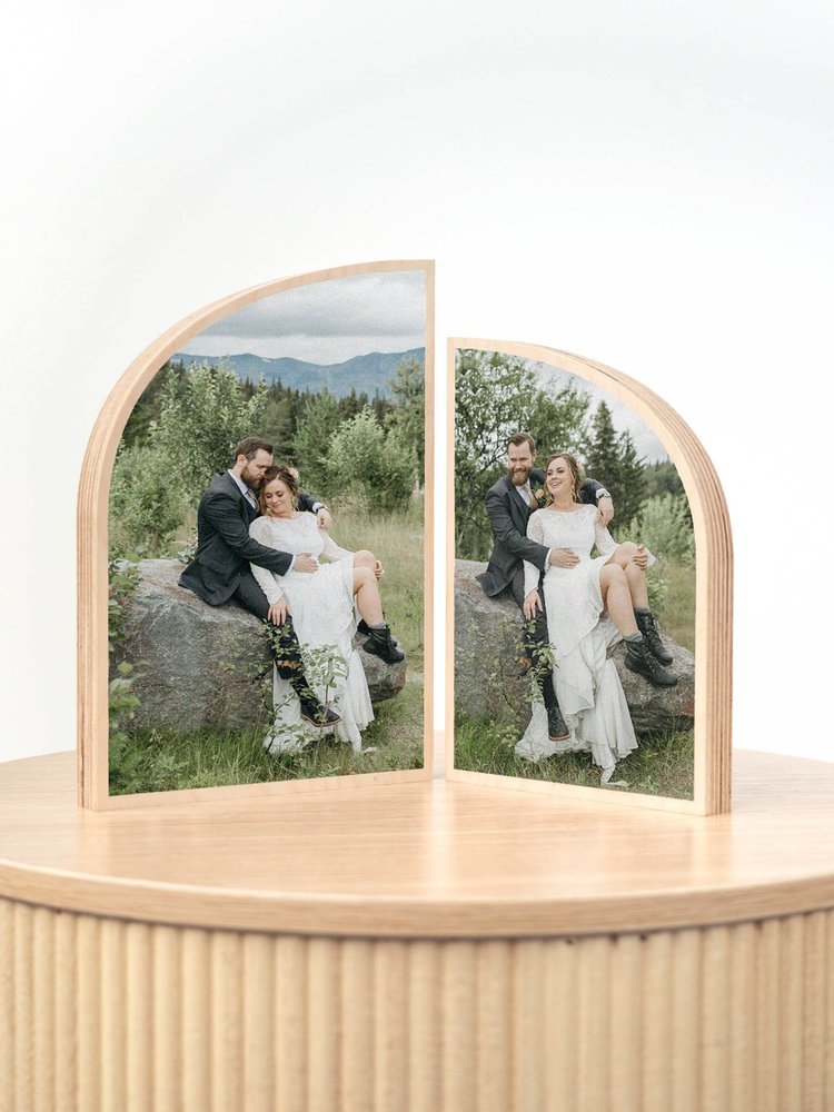 Square Wood Photo Block Giftset