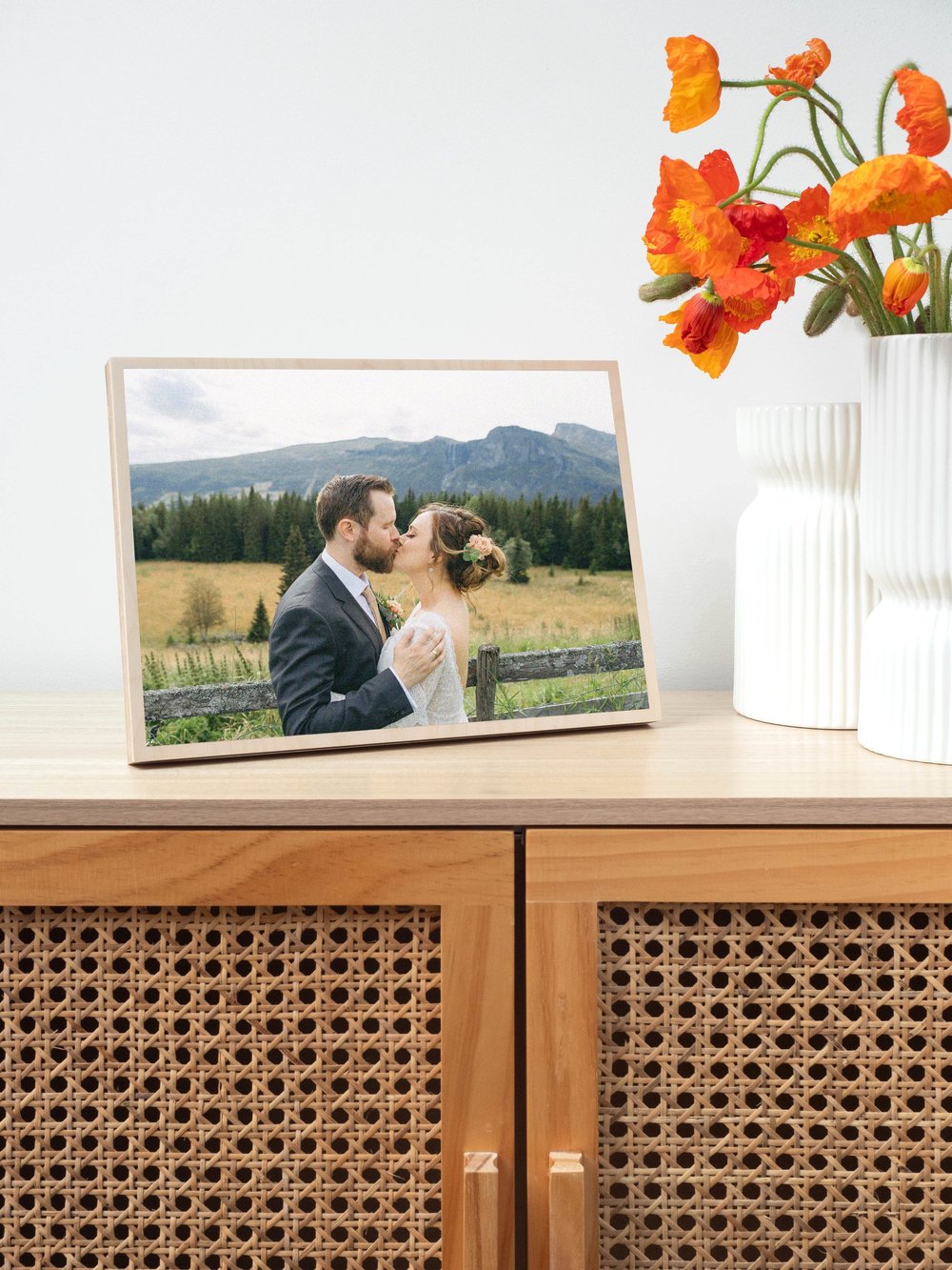 Square Wood Photo Block