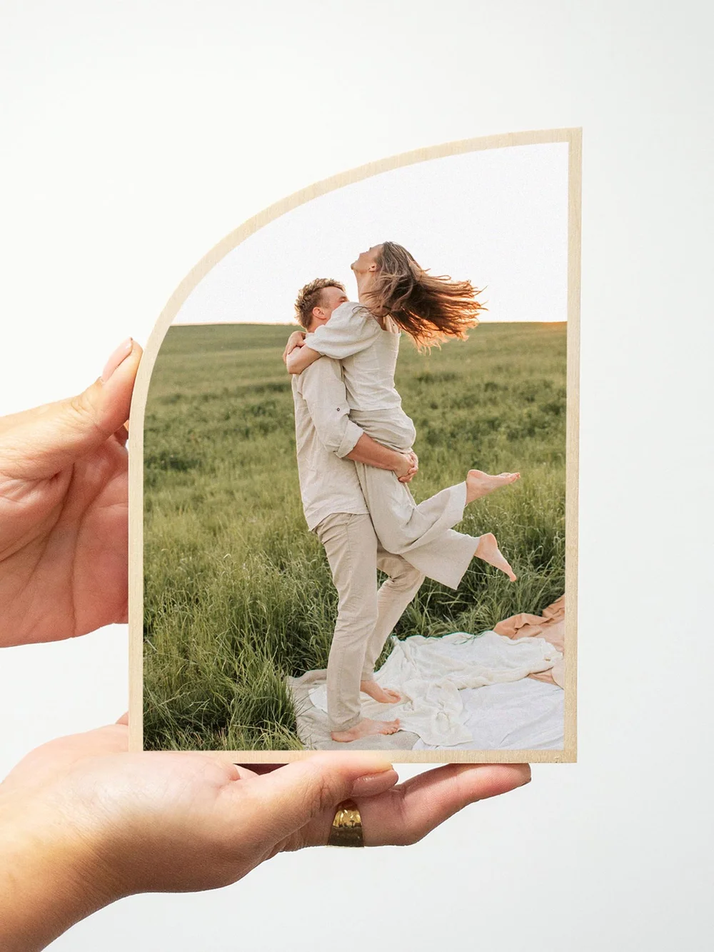 Large Arch Wood Photo Block Set