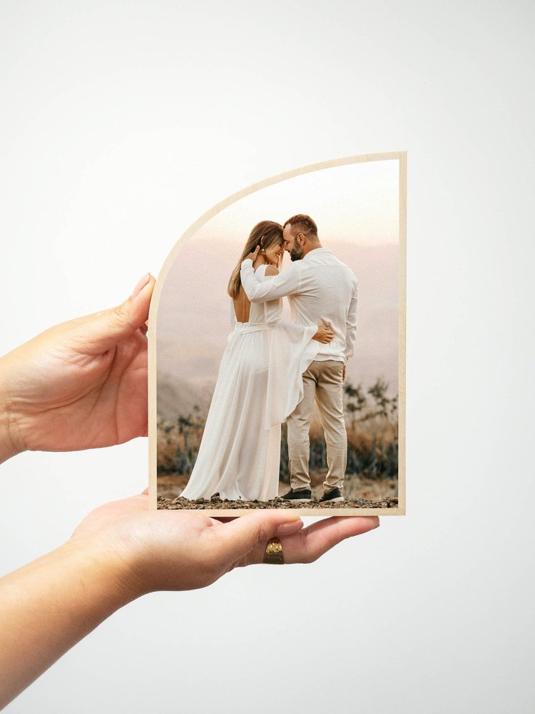 Square Wood Photo Block Giftset