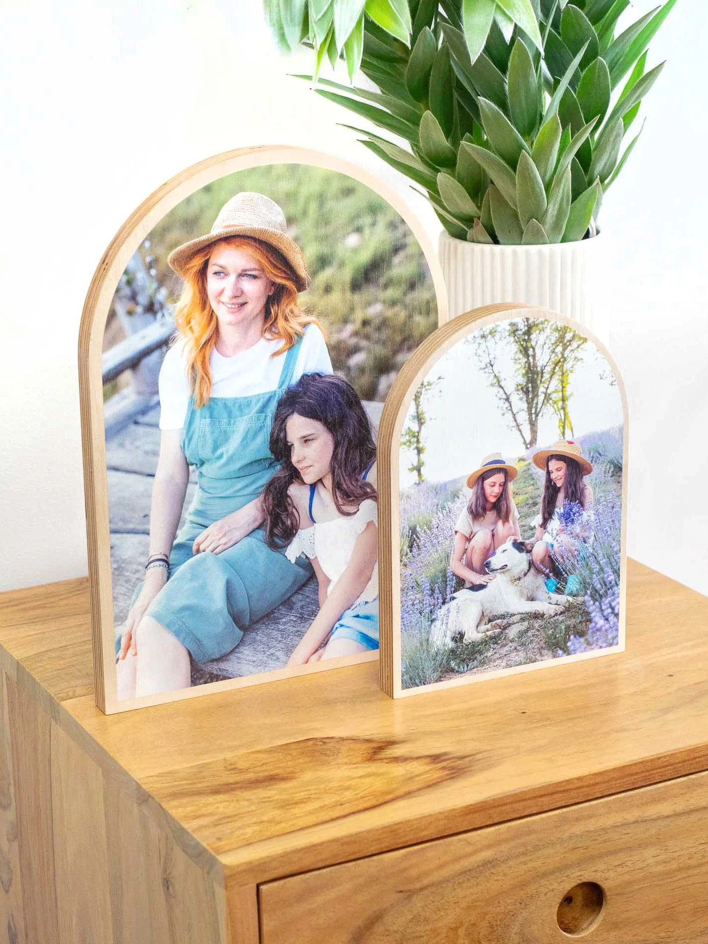 Large Arch Wood Photo Block Set