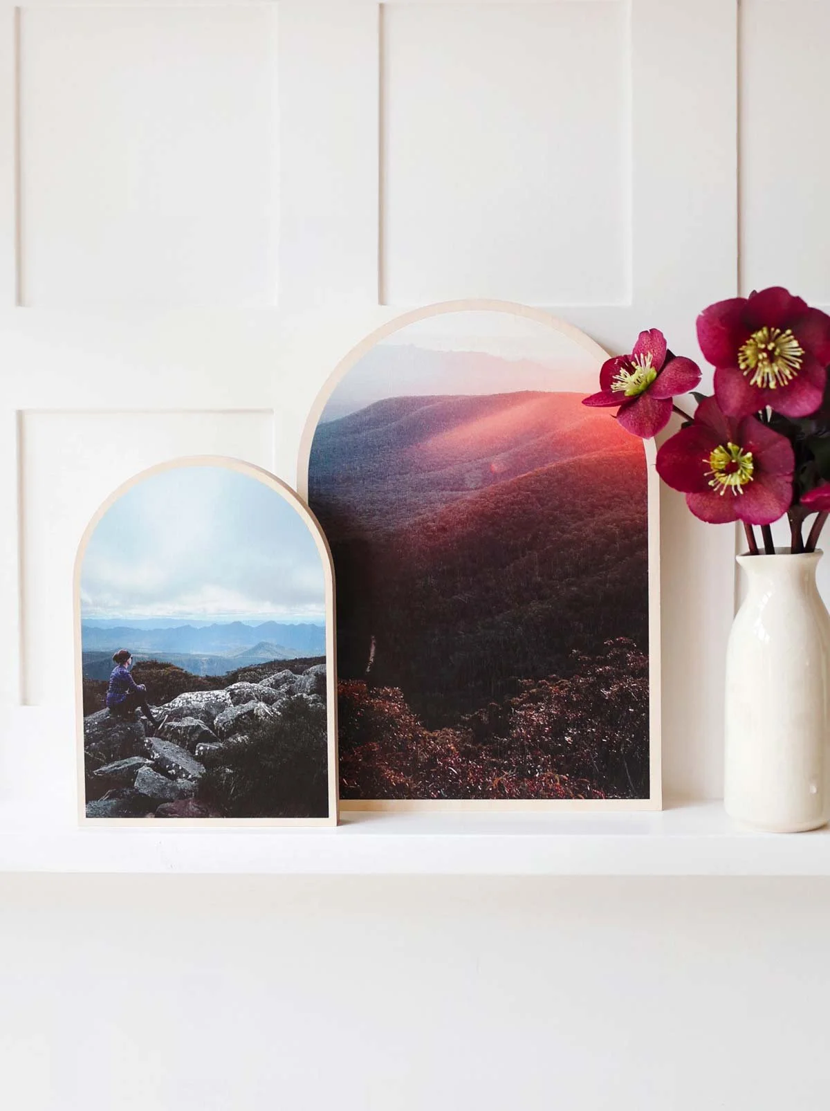 Large Arch Wood Photo Block Set