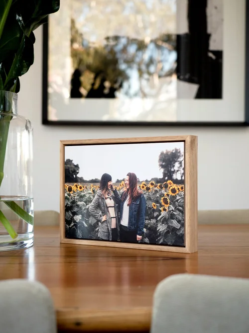 Square Wood Photo Block
