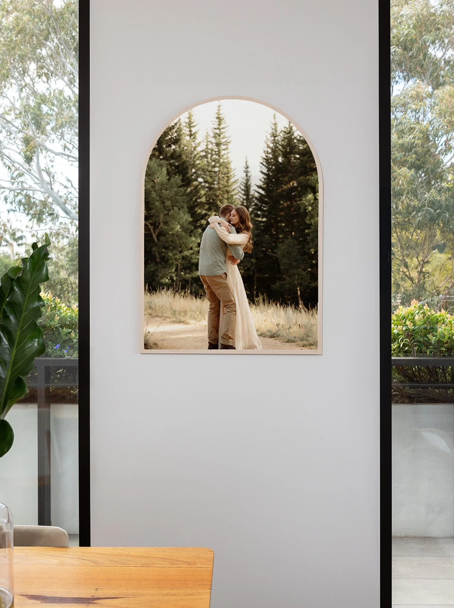 Large Arch Wood Photo Block Set