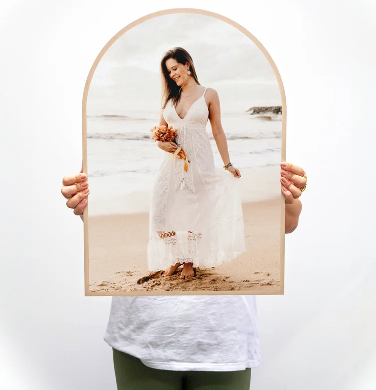 Large Arch Wood Photo Block Set