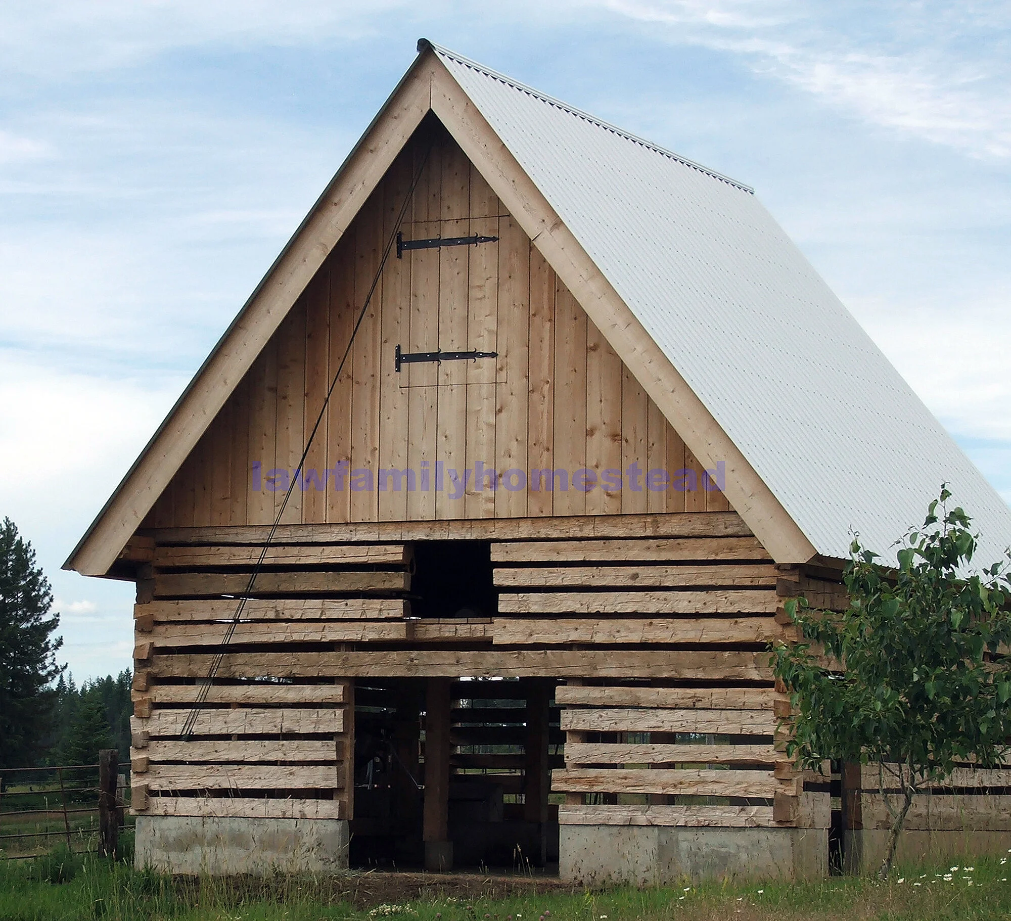 Hand-Hewn Log Dairy Barn - Part 19 — Law Family Homestead