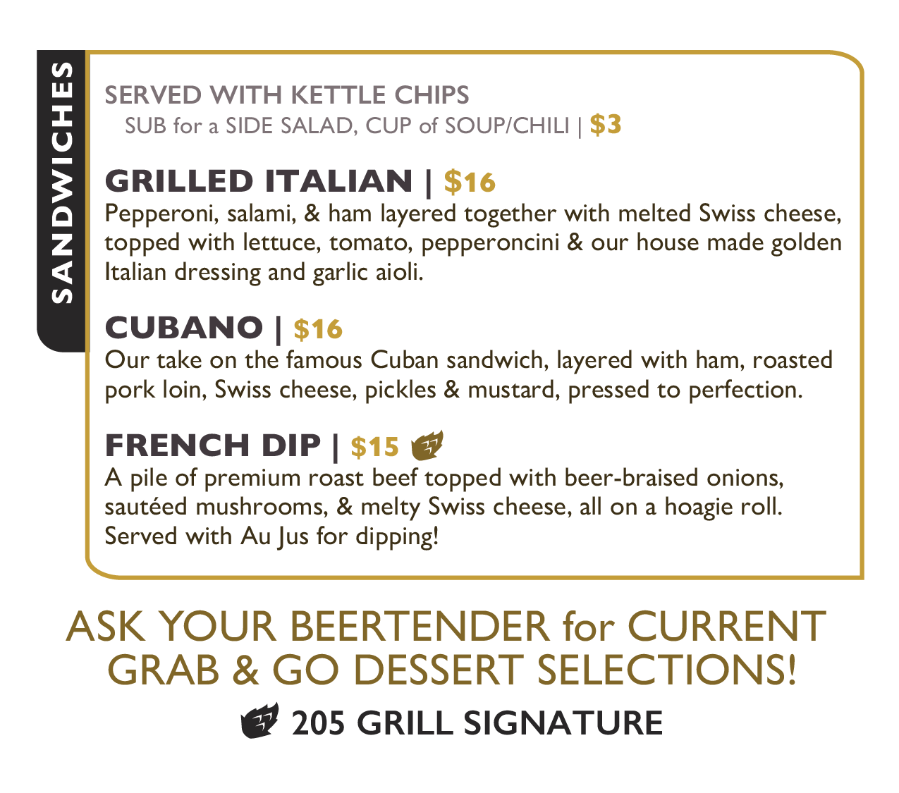 205 Grill — Copper Trail Brewing Co.