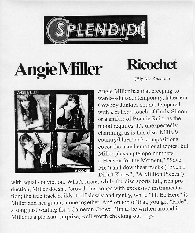Electronic Press Kit — Angie Miller