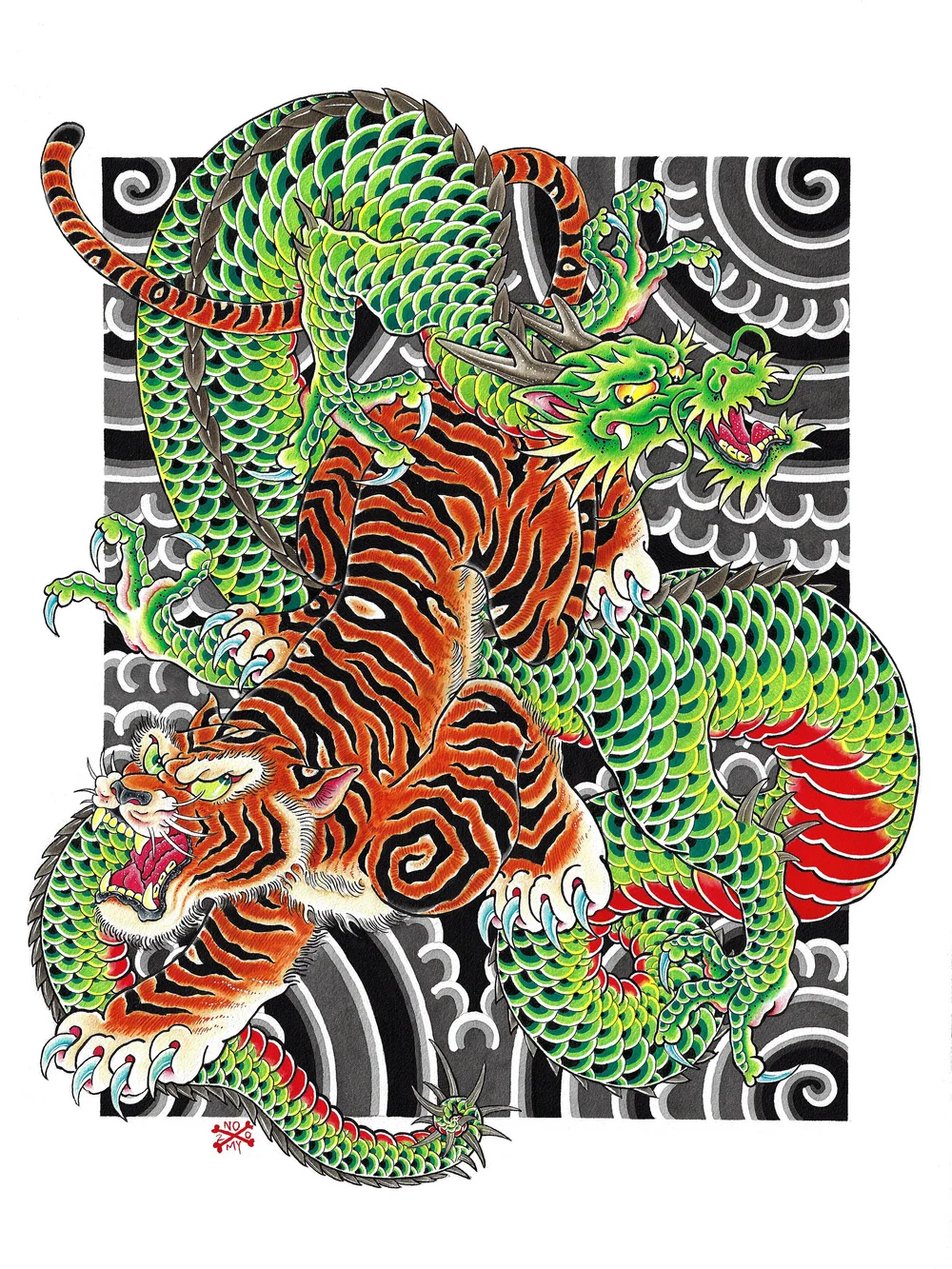 Tiger Vs Dragon Tattoo