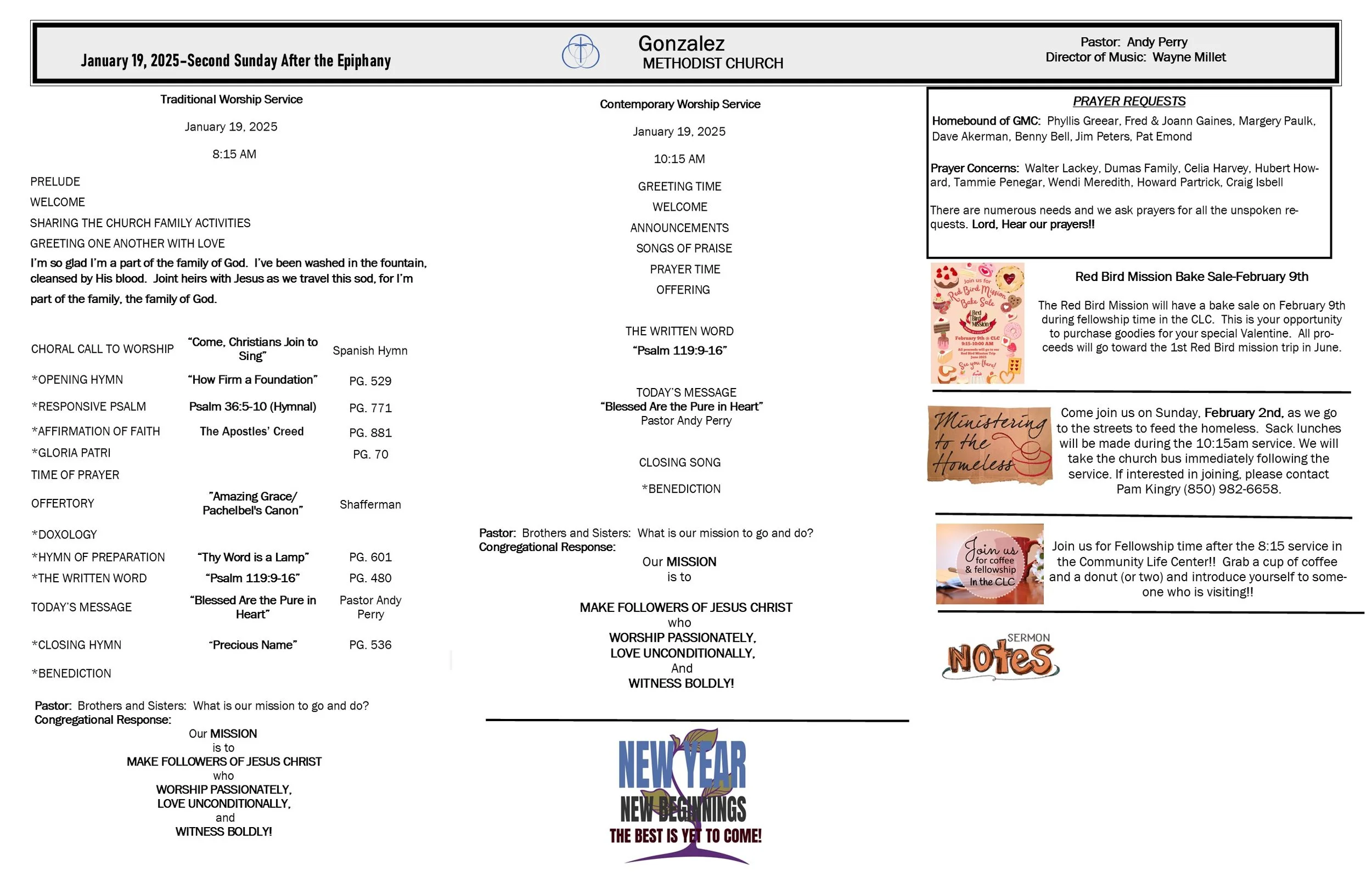 Sermons, Bulletins and More — Gonzalez Methodist Church