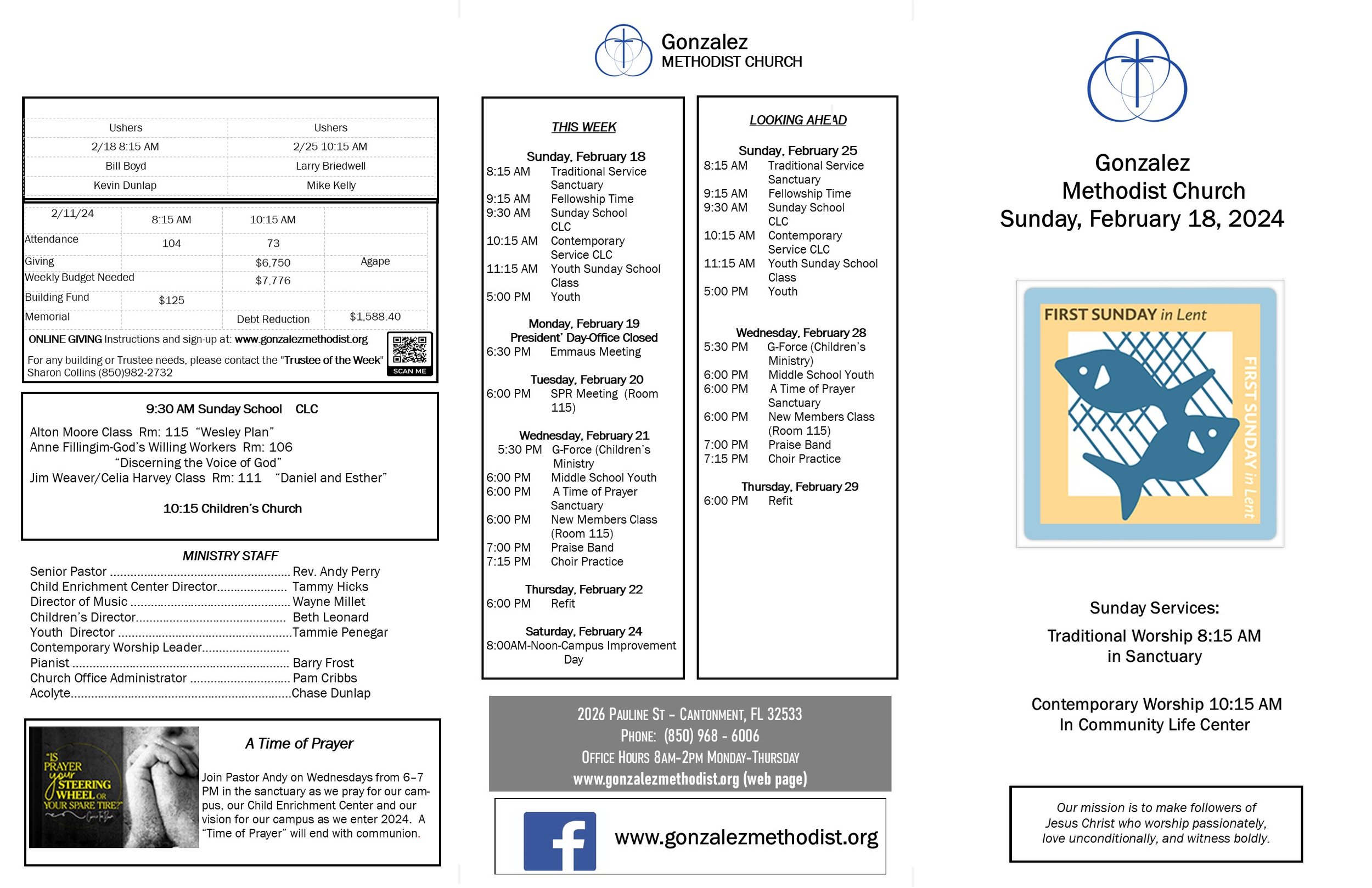 Sermons, Bulletins and More — Gonzalez Methodist Church