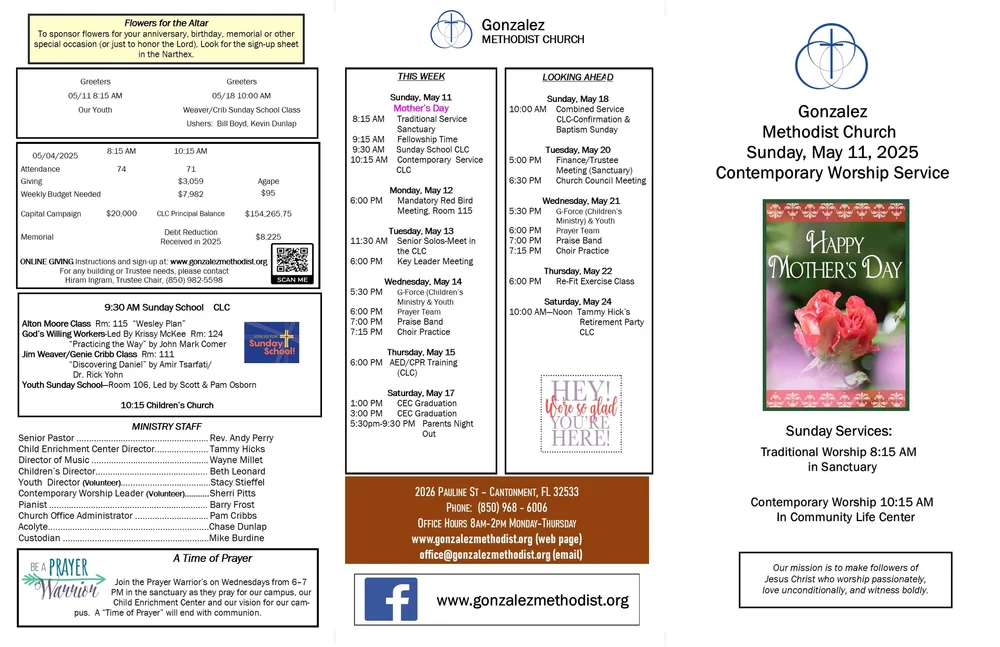 Sermons, Bulletins and More — Gonzalez Methodist Church