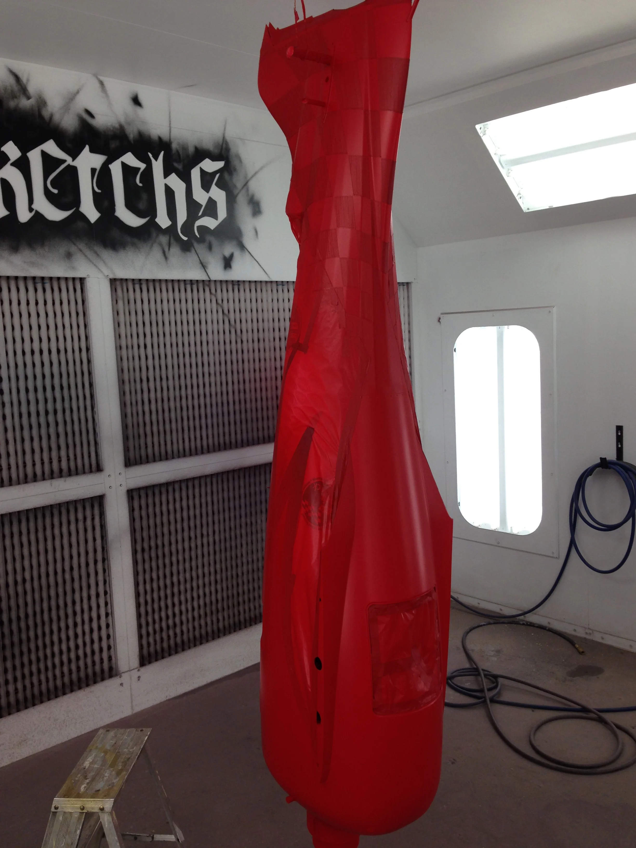 Pro-Spec R.C. Airplane: Red & White Checkered Custom Paint — Sketchs Ink