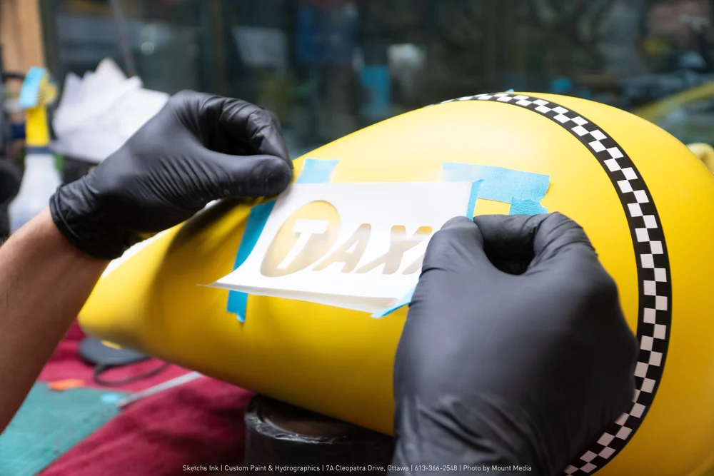 2009 Harley Davidson FXDL: Taxi-Themed Motorcycle — Sketchs Ink