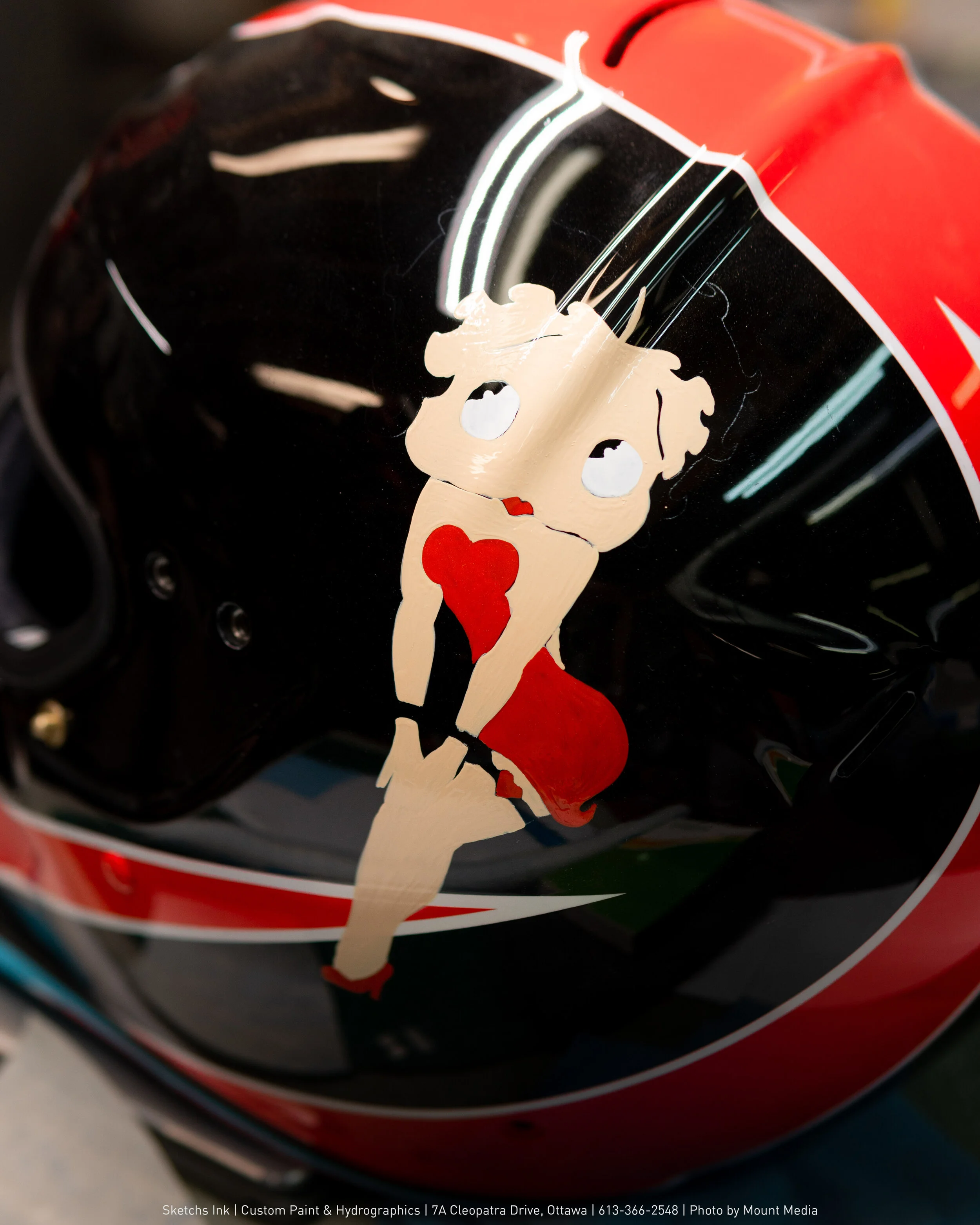 Impact Racing Helmet: Custom Paint & Hand-Painted Lettering + Artwork ...