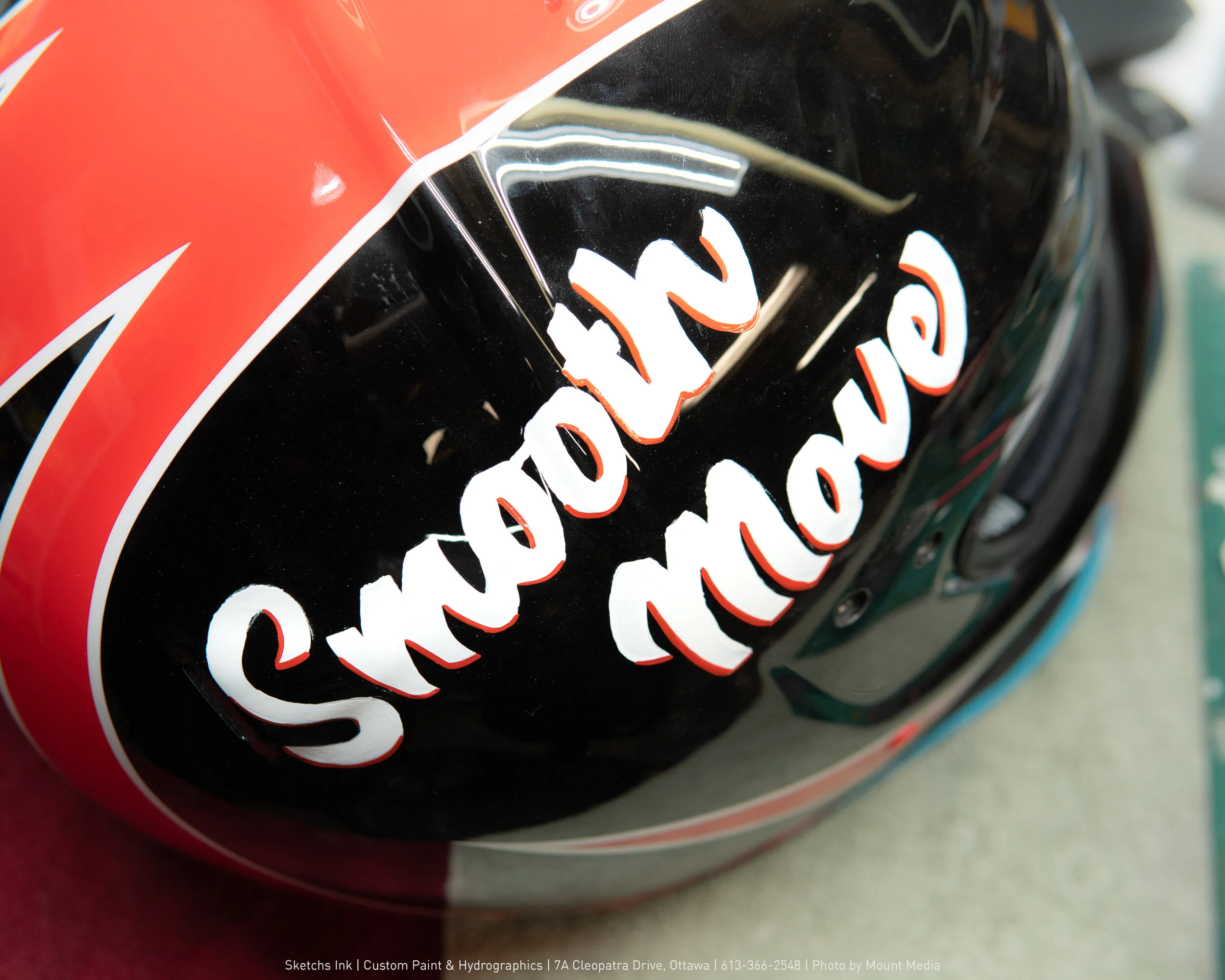 Impact Racing Helmet: Custom Paint & Hand-Painted Lettering + Artwork ...