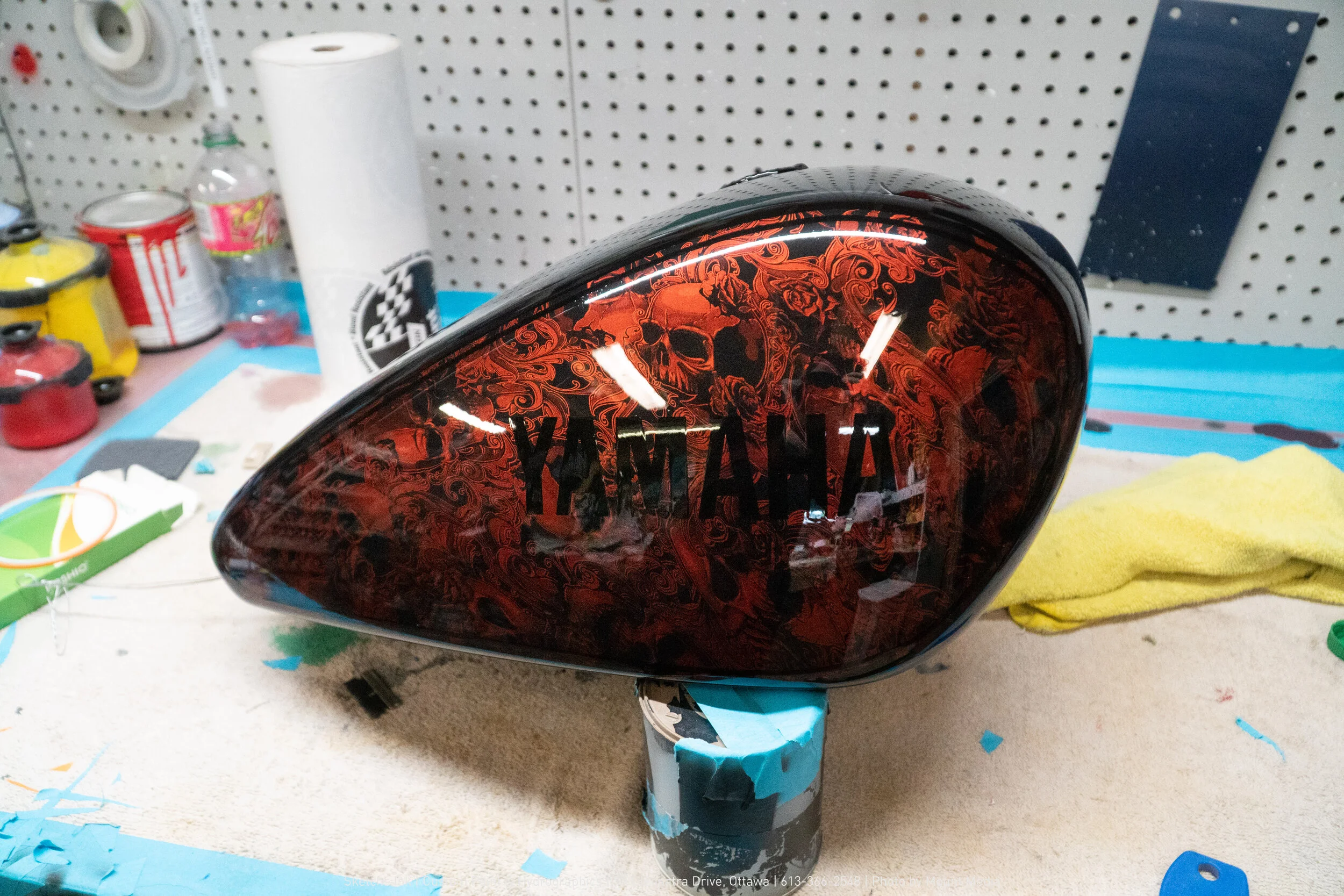 Honda CBX: Hydrographic Carbon Fiber Side Covers — Sketchs Ink