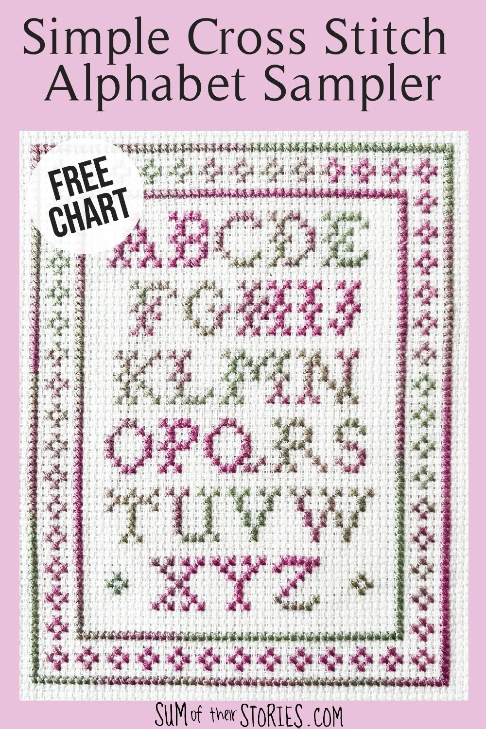 Simple Cross Stitch Alphabet Pattern and tips for using variegated ...