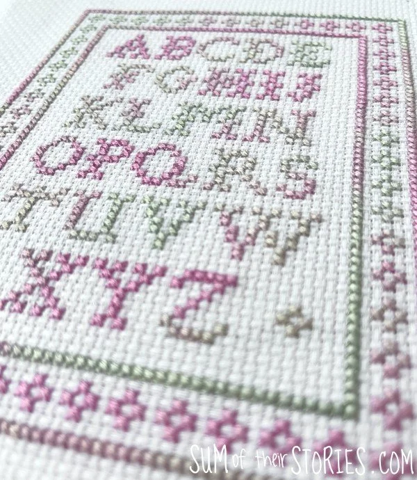 Simple Cross Stitch Alphabet Pattern and tips for using variegated ...