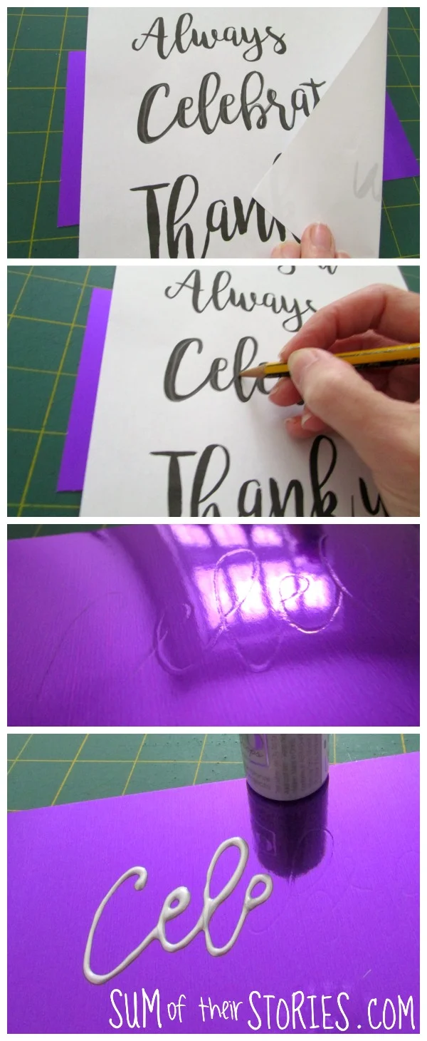Glitter Hand Lettered Greetings — Sum of their Stories Craft Blog