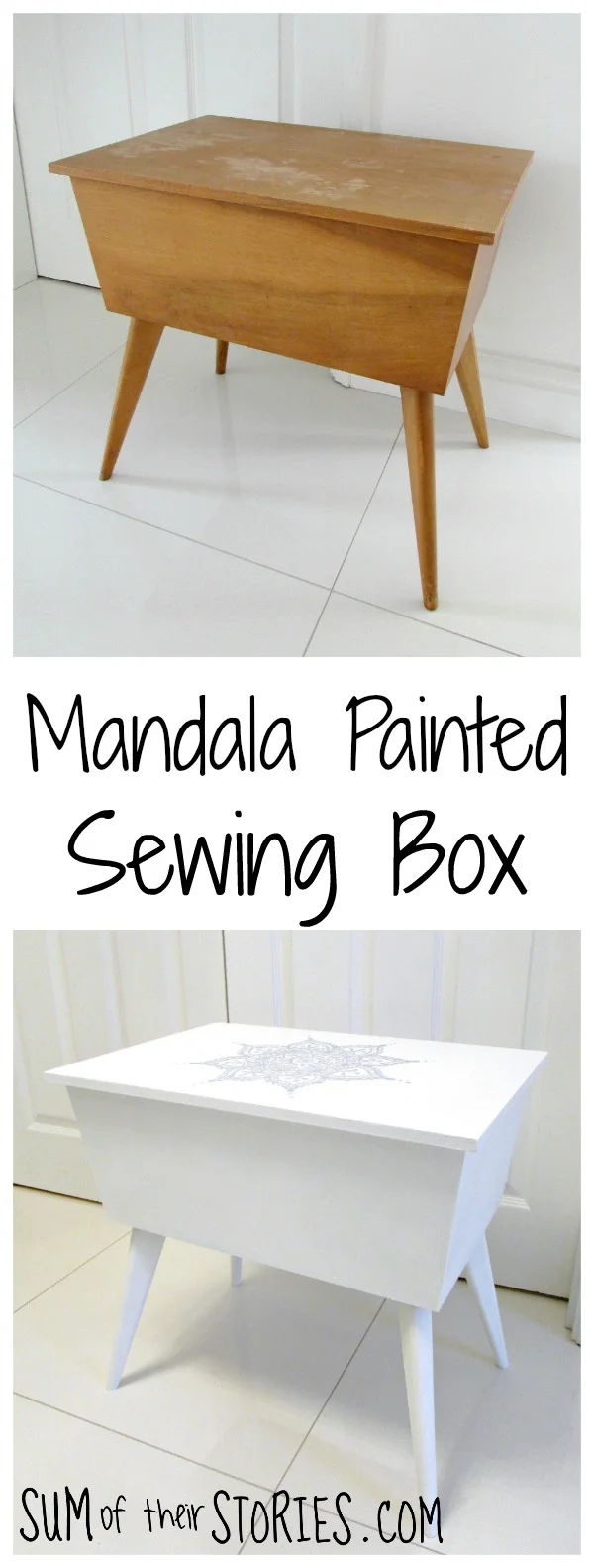 Mandala Painted Sewing Box — Sum of their Stories Craft Blog