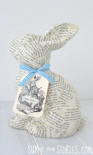 Easter Decoupage Book Bunny — Sum of their Stories Craft Blog