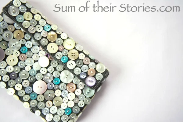 Button covered clutch bag — Sum of their Stories Craft Blog