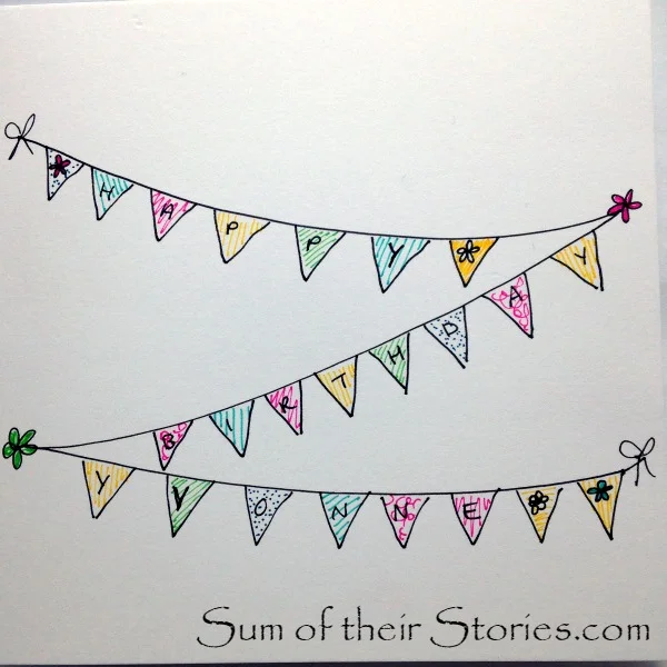 Make a simple bunting card — Sum of their Stories Craft Blog