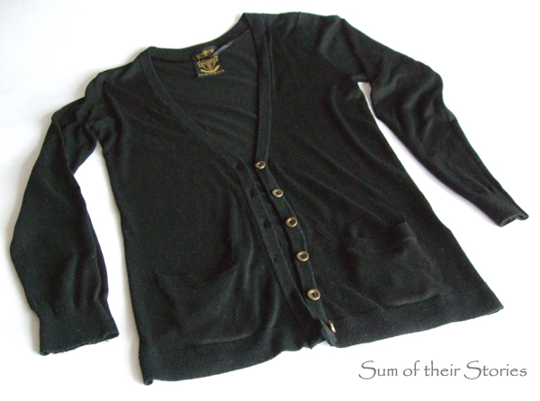 Heart Elbow Patch Cardigan Makeover — Sum of their Stories Craft Blog