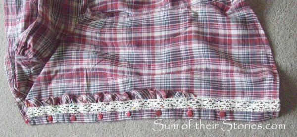 Check and Lace Shirt Refashion — Sum of their Stories Craft Blog
