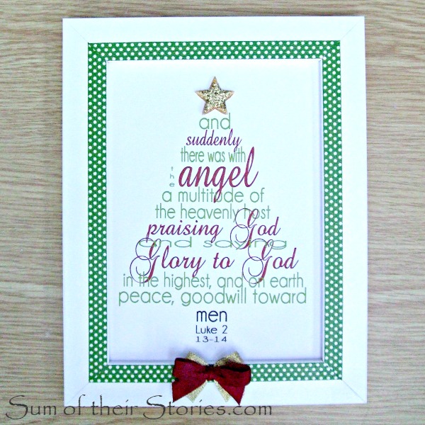 Framed Christmas Tree Print — Sum of their Stories Craft Blog