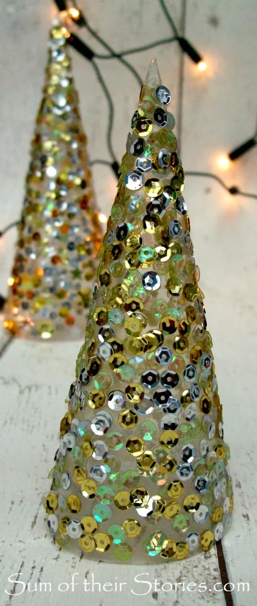 Sequin Christmas Trees — Sum of their Stories Craft Blog