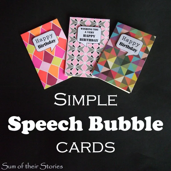 Simple Speech Bubble Cards — Sum of their Stories Craft Blog