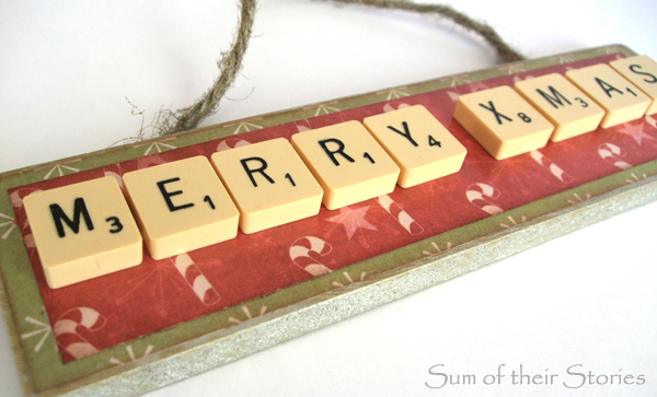Scrabble Tile Christmas Ornament — Sum of their Stories Craft Blog