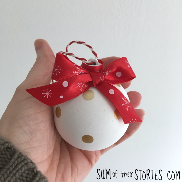 DIY Ceramic Effect Christmas Baubles — Sum of their Stories Craft Blog