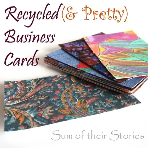 Recycled Business Cards — Sum of their Stories Craft Blog