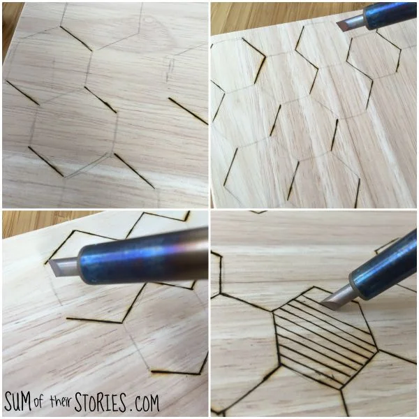 How to make a Personalised Geometric Pyrography Chopping Board — Sum of ...