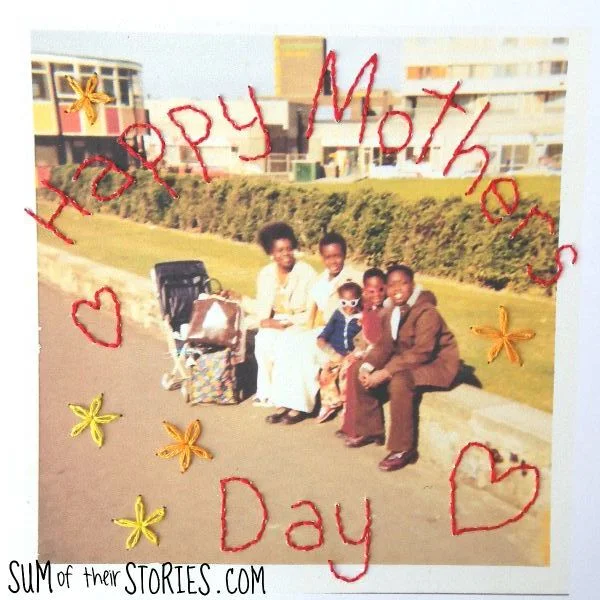 Embroidered Photo Mother's Day Card — Sum of their Stories Craft Blog