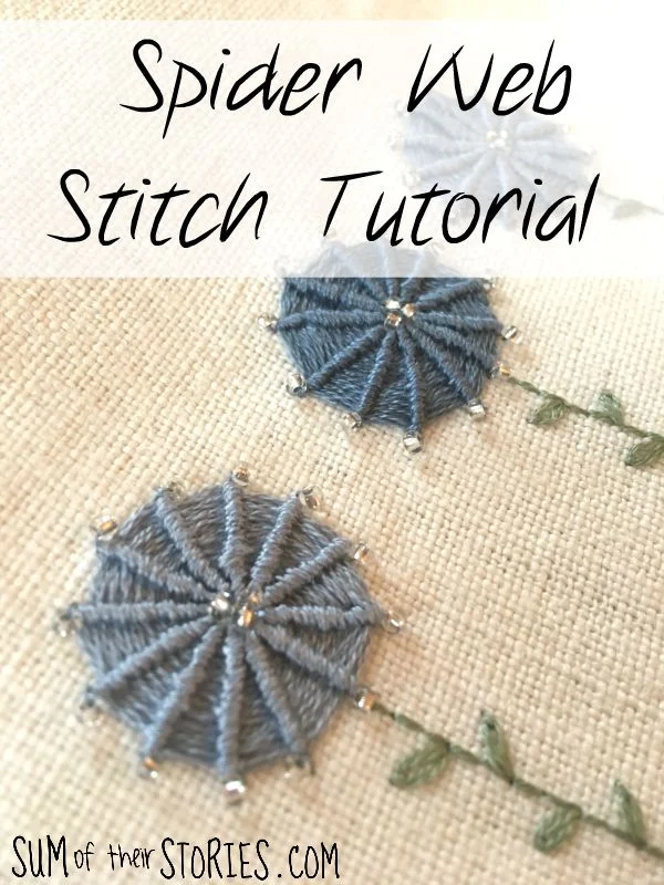 Spider Web Stitch Tutorial - A little tribute to Pearl - 2018 — Sum of their Stories Craft Blog