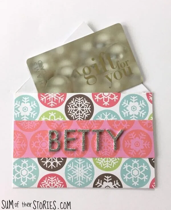 How to make a personalised gift card envelope — Sum of their Stories ...