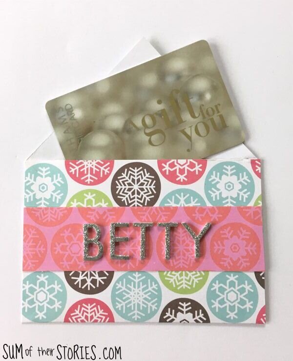 How to make a personalised gift card envelope — Sum of their Stories ...